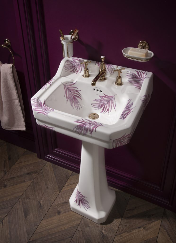 Create an impactful bathroom using pattern with Burlington • Hotel Designs