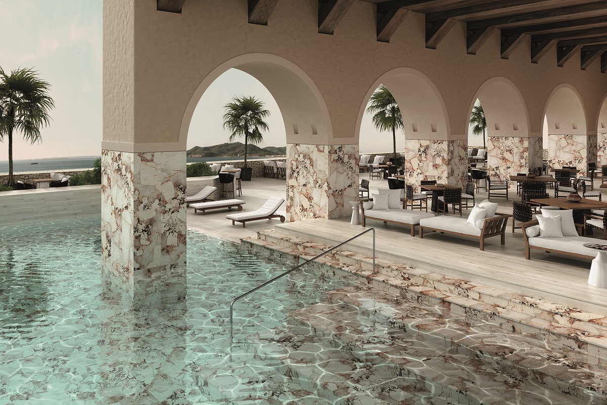 Blurring the boundaries: tiling the great outdoors • Hotel Designs